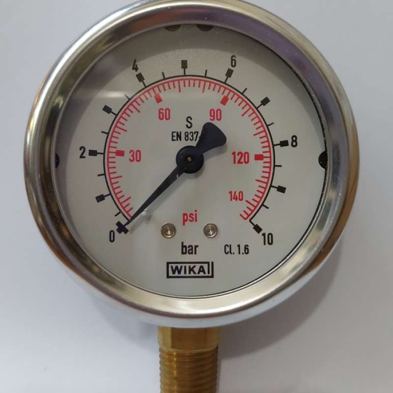 Jual Wika Pressure Gauge / Manometer 2,5 Inch 10 Kg/cm2 / Psi Di Seller ...