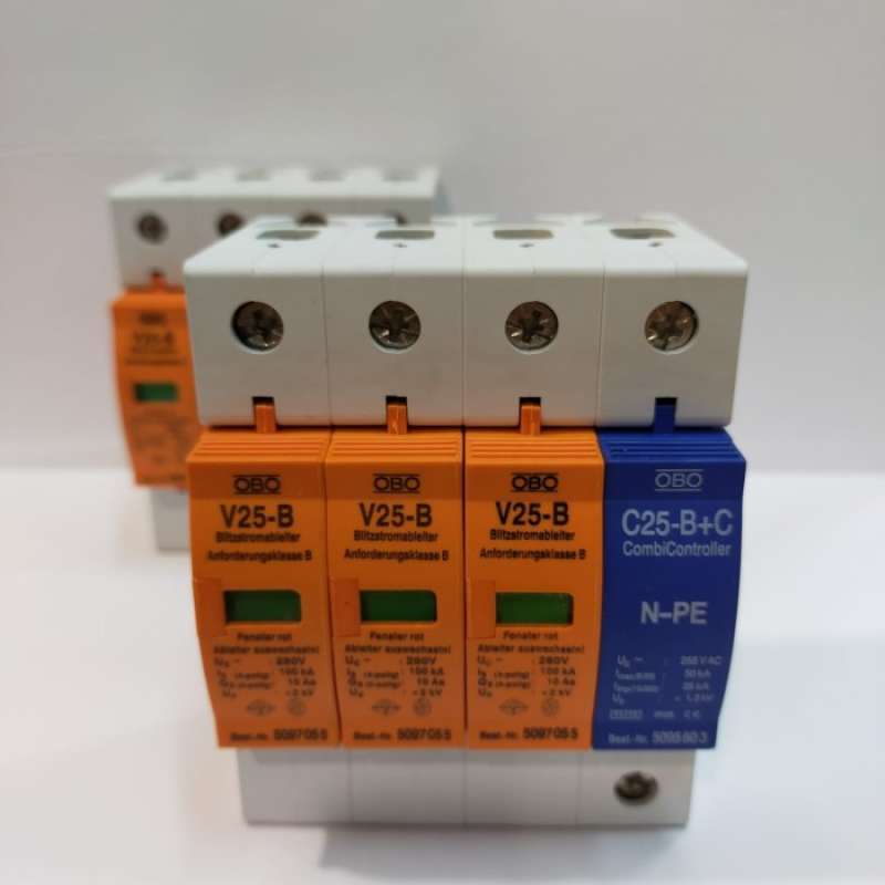 Promo surge arrester obo 4pole v25+Npe 100ka 280v Diskon 23% di Seller Kamijaya Store - Kota ...