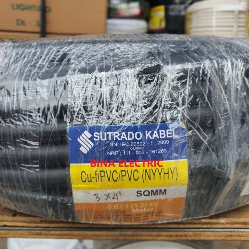 Promo Kabel Listrik NYYHY 3x4 3 x 4 3x4mm 3 x 4 mm Sutrado 50M 50 Meter ...