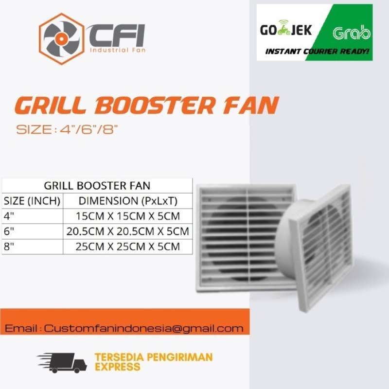 Promo 8 Filter Grill Booster Fan/Exhaust Fan/Extractor Fan Diskon 23% ...