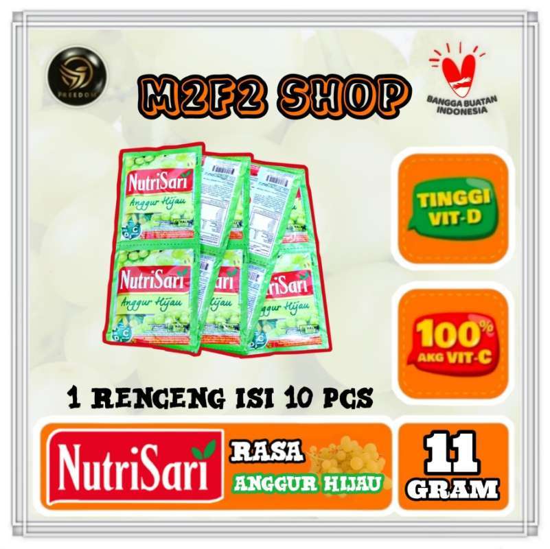 Promo NutriSari Minuman Serbuk Rasa Anggur Hijau Sachet - 11 gr ...