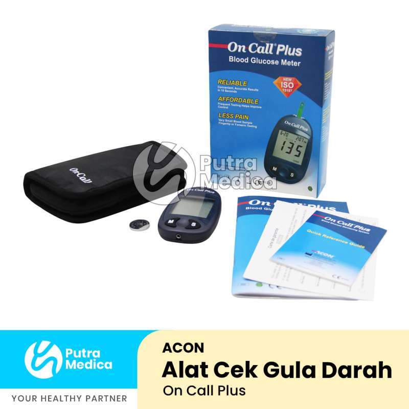 Jual Acon On Call Plus Alat Cek Gula Darah Lengkap / Glucose Meter ...