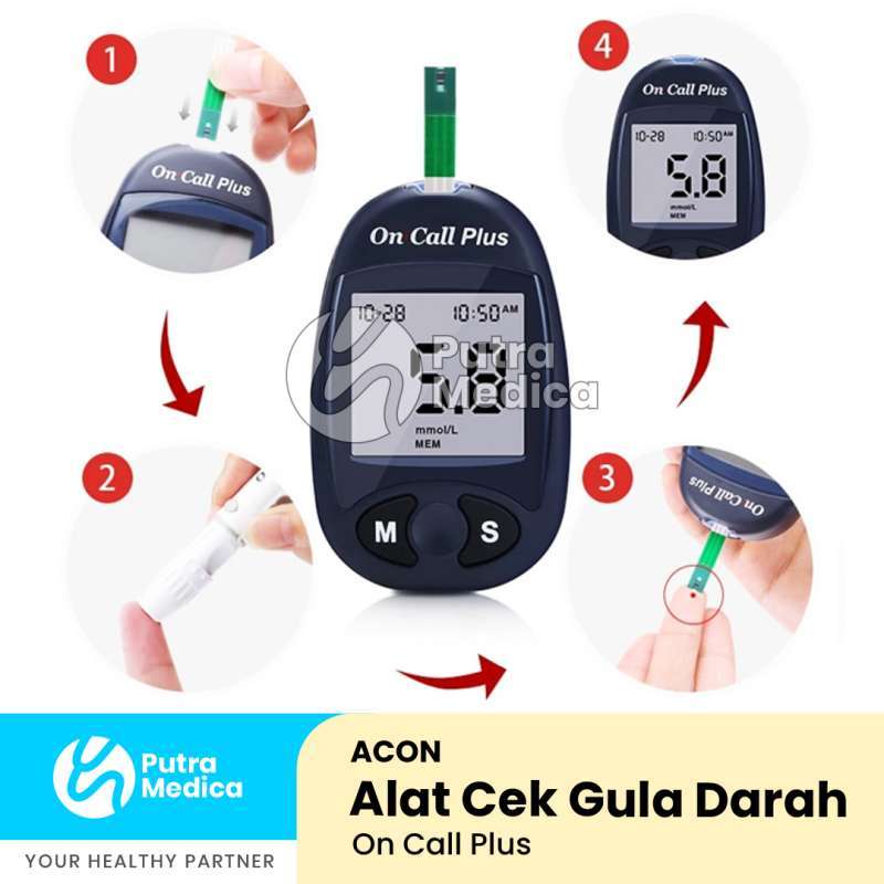 Jual Acon On Call Plus Alat Cek Gula Darah Lengkap / Glucose Meter ...