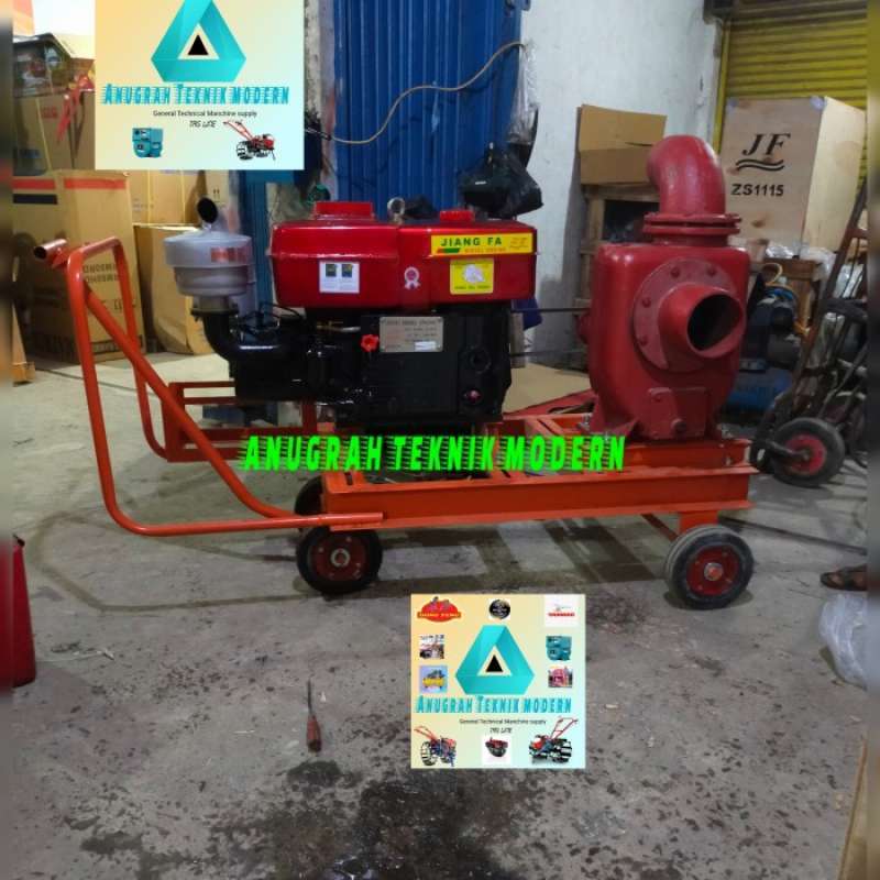 Promo Pompa air Diesel 6inch NS150 Jiangfa 24HP ZS1115 Sasis rangka ...