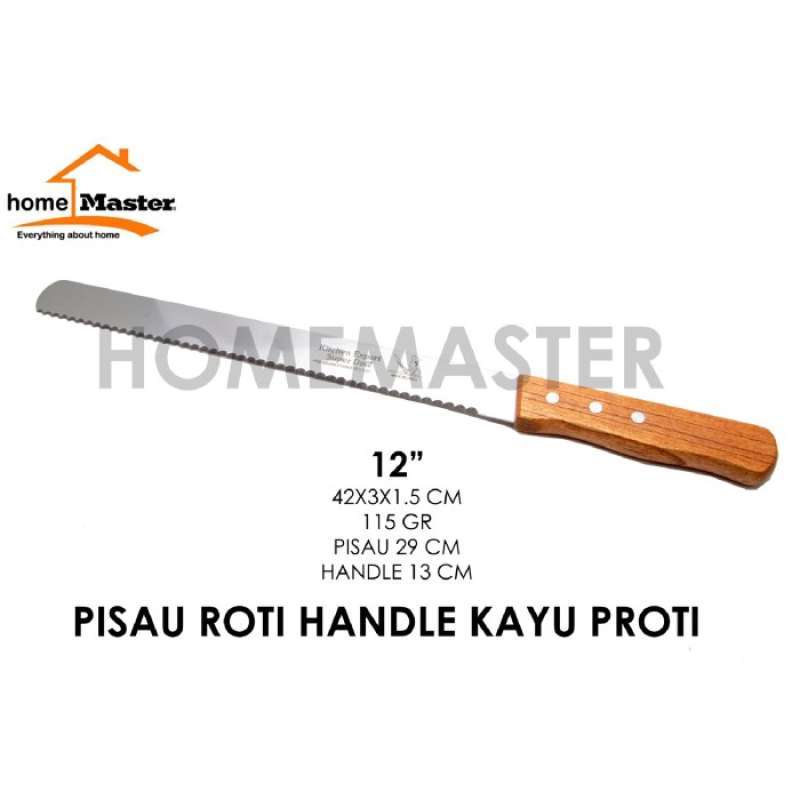 Promo HomeMaster Pisau Roti Stainless Tebal Handle Kayu 12 PROTI12 ...