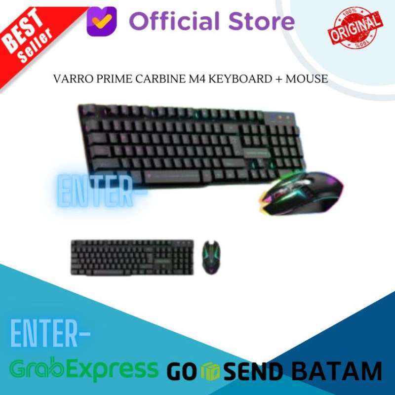 Jual VARRO PRIME CARBINE M4 KEYBOARD + MOUSE GAMING KEYBOARD di Seller ...