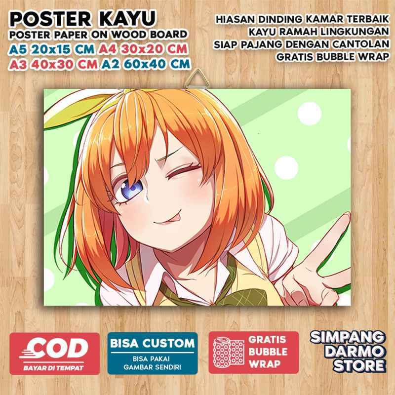 Jual Poster Kayu GoToubun no Hanayome Aestehic Tema Anime Go-Toubun ...