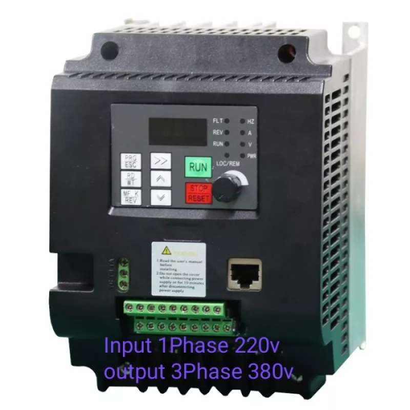 Promo INVERTER VARIABLE SPEED DRIVER VFD 4KW, INPUT 220V 1PH - 380V 3PH ...