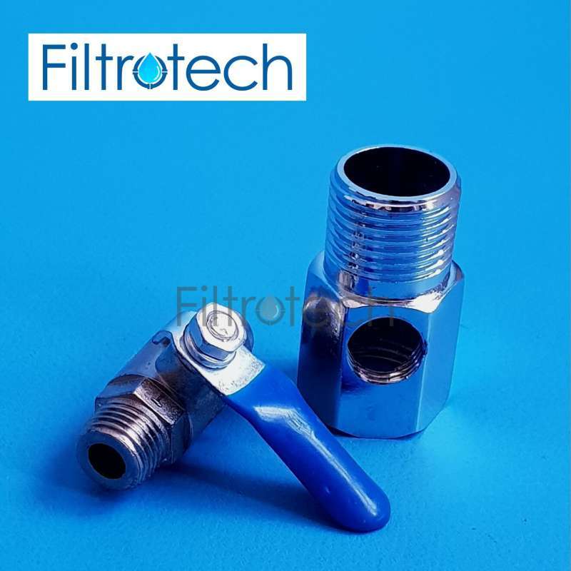 Jual Stop Kran Ro Konektor Fitting Ro Ball Valve Fitting Ro Selang 1/4 ...