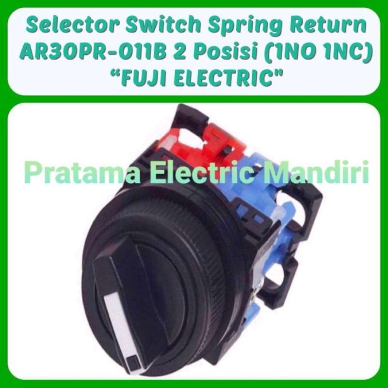 Promo FUJI SELECTOR SWITCH SPRING RETURN AR30PR-011B 2 POSISI 1NO 1NC ...