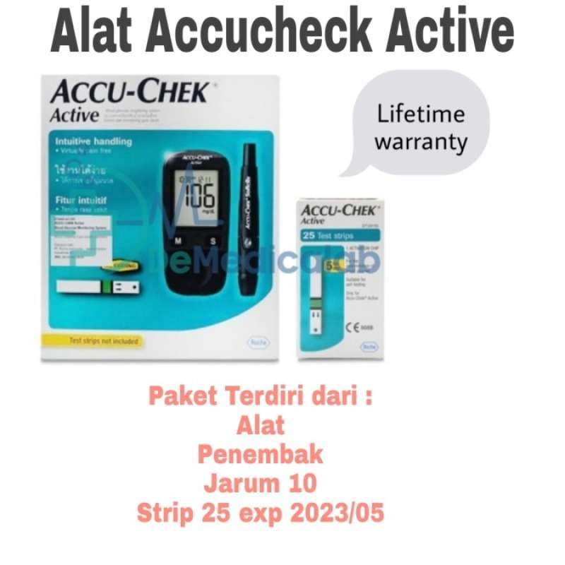 Jual Alat Accucheck Gula Darah Active Blood Glucose Meter Accu Check ...