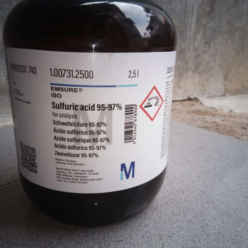 Jual Sulfuric Acidh2so4..for Analysis Merck 2,5liter Di Seller Nur Nur ...