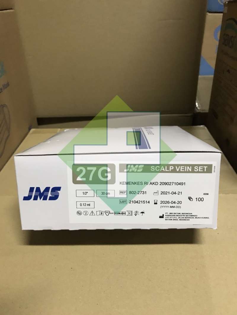 Jual Wing Needle Jms / Scalp Vein Set / Jarum Kupu-kupu 23 25 27g Isi ...