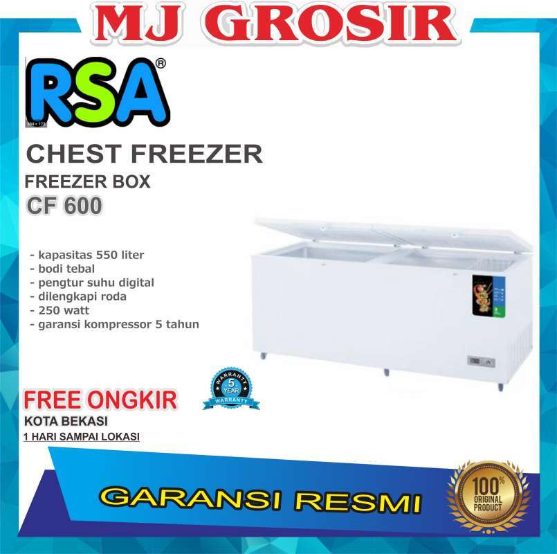 Jual Rsa Cf 600 Chest Freezer Box 550 L Lemari Pembeku 550 Liter By Gea ...