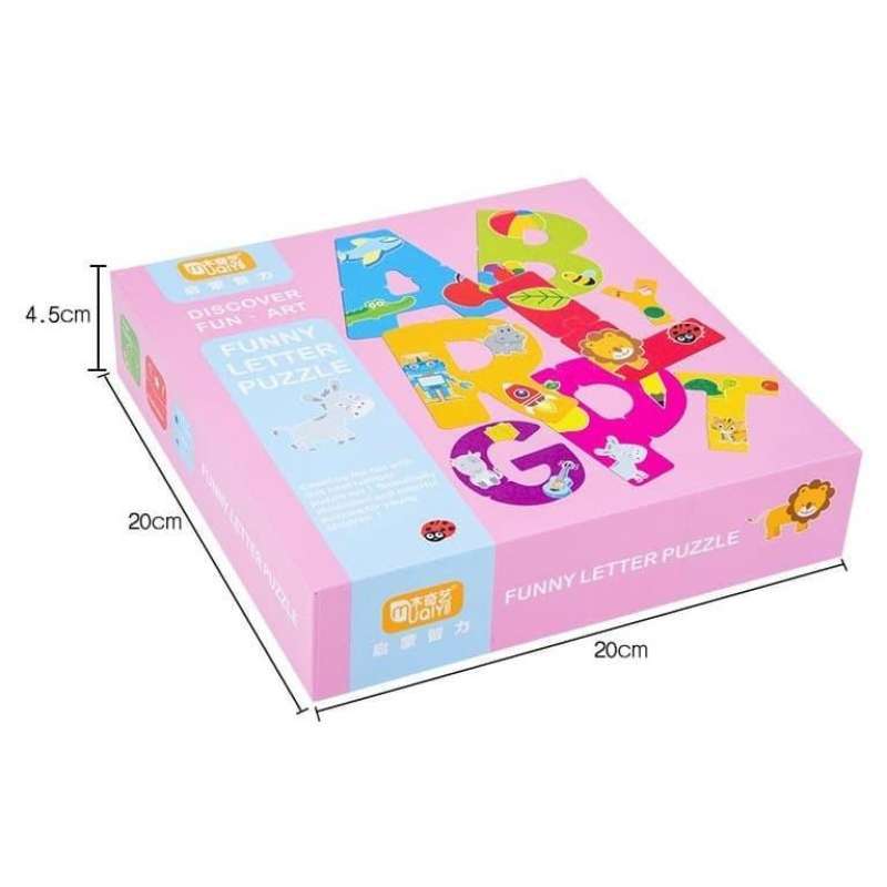 Jual Funny Puzzle Dus - Puzzle Mencocokkan Huruf Dan Angka - Huruf Di ...