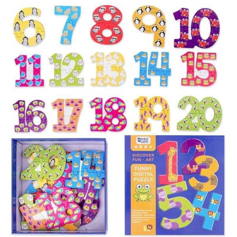 Jual Funny Puzzle Dus - Puzzle Mencocokkan Huruf Dan Angka - Huruf Di ...