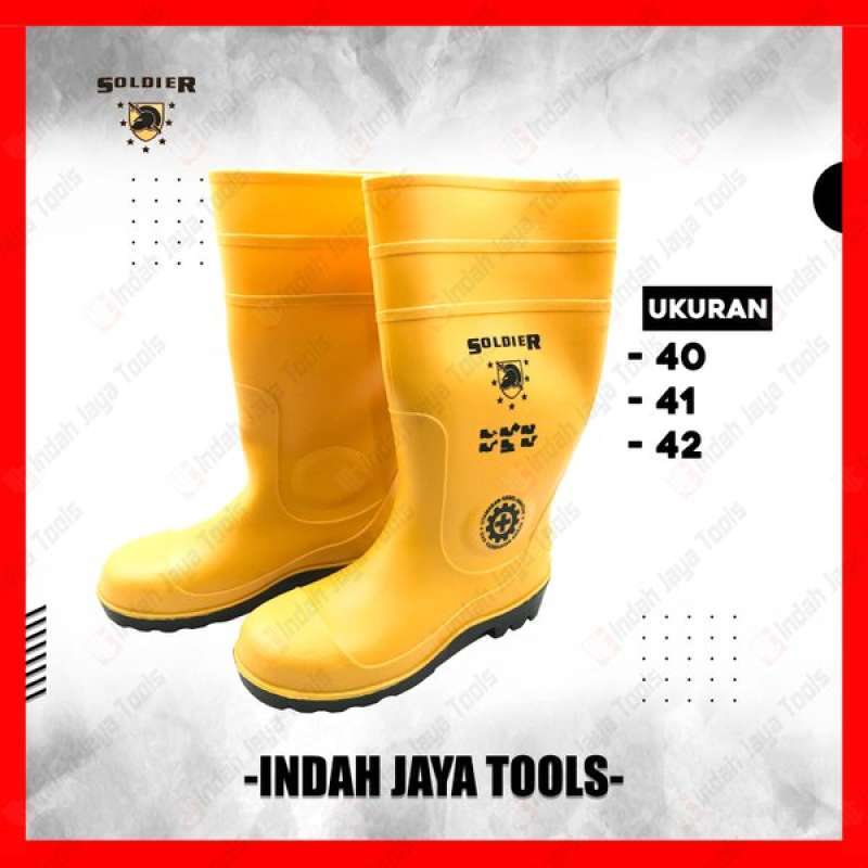 Jual SOLDIER Sepatu Boot Safety PVC Kuning - Rainboot Yellow Boots ...