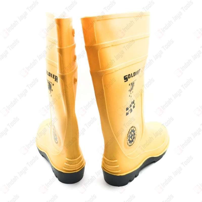Jual Soldier Sepatu Boot Safety Pvc Kuning - Rainboot Yellow Boots ...