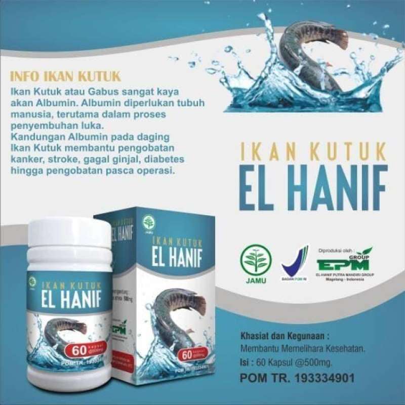 Jual Kapsul Ikan Kutuk El Hanif - Kapsul Ikan Kutuk Original 60 Kapsul ...