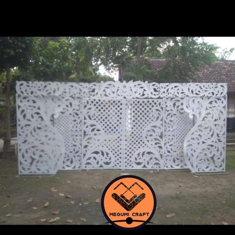 Jual Gebyok pelaminan kursi pengantin satu set vas bunga di Seller ...