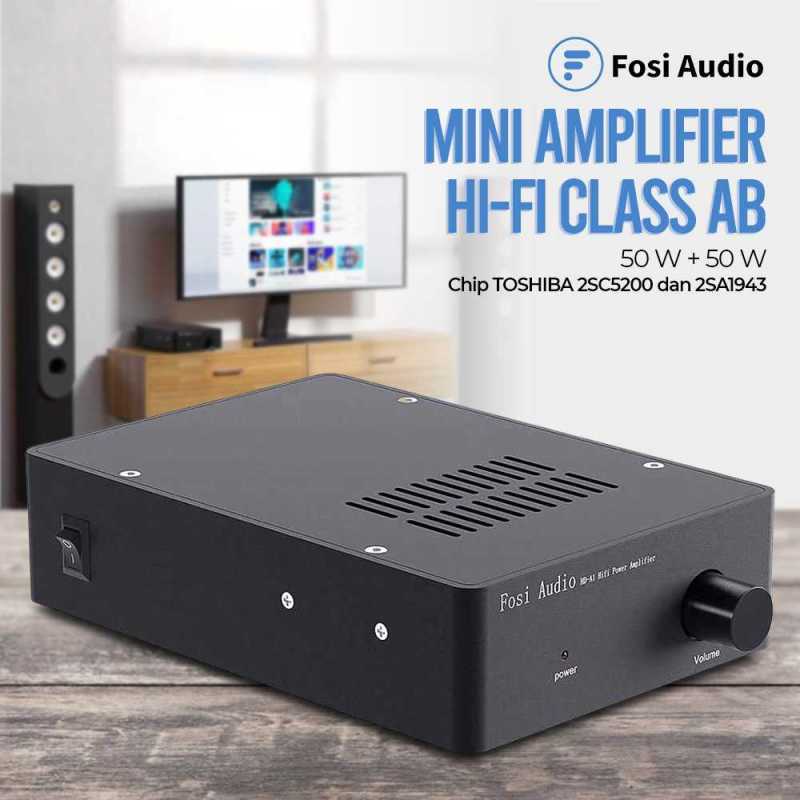 Jual Fosi Audio Mini Amplifier Hi-Fi Class AB 2x50W - HD-A1 - Hitam di ...