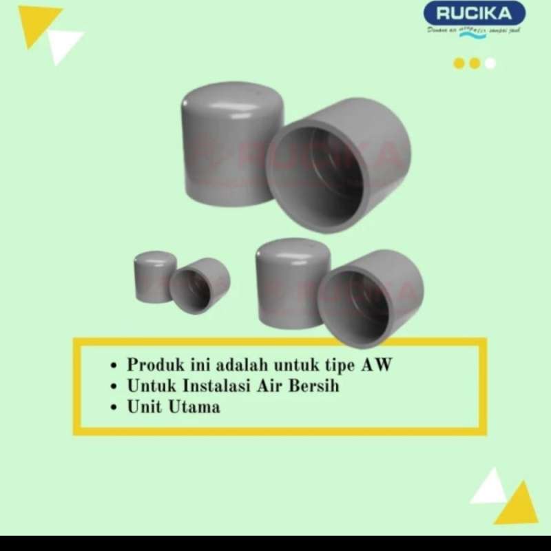 Jual Sambungan Pipa Pvc Rucika Aw Dop Cap 1 2 3 4 Inch Inci Di Seller ...