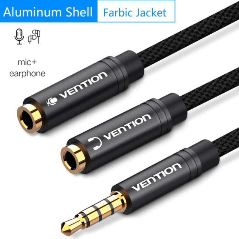 Promo Vention Aux Audio Y Splitter 3.5mm Male To 2 Female - BBM Audio ...