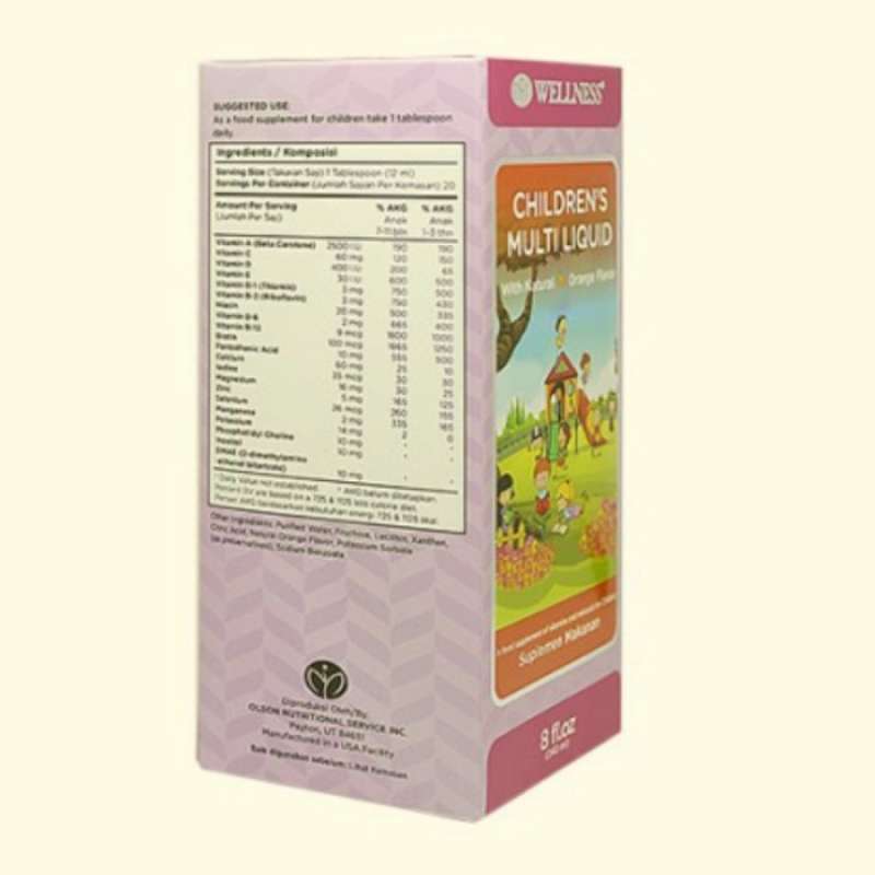 Jual WELLNESS CHILDREN'S MULTI LIQUID MULTIVITAMIN 8 OZ 240 ML di ...