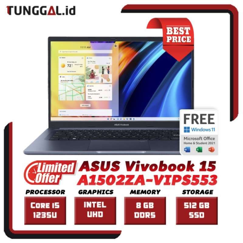 Jual Asus Vivobook 15 A1502za Vips553 I5-1235u 8gb 512gb Fhd Ips Touchs W11 Di Seller Tunggal ...