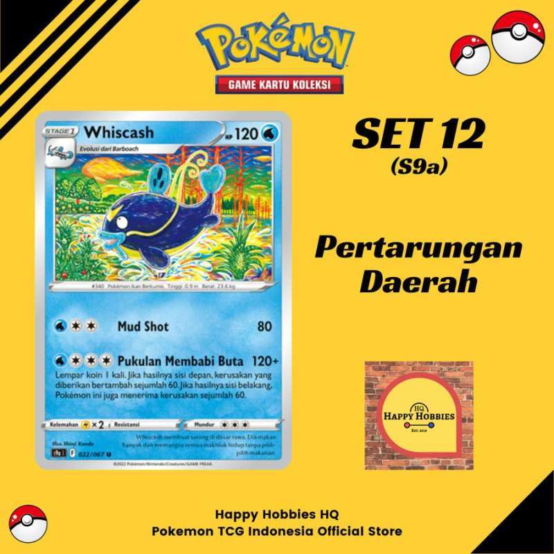 Jual Pokemon TCG Indonesia S9a 022/067 Whiscash di Seller Happy Hobbies HQ Official Store ...