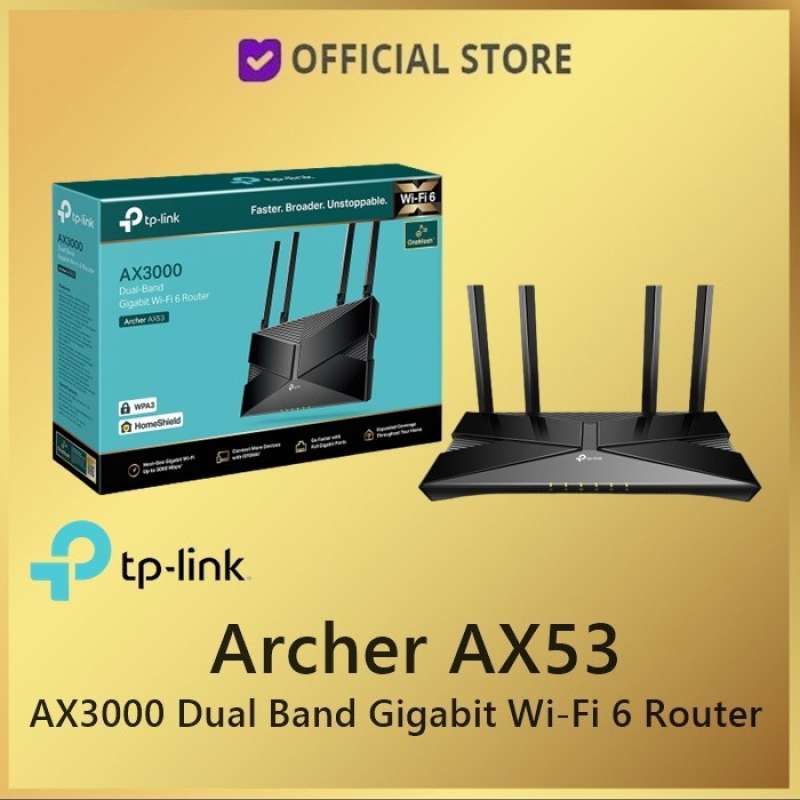 Promo Archer AX53 AX3000 Dual Band Gigabit Wi-Fi 6 Router - AX 53 ...