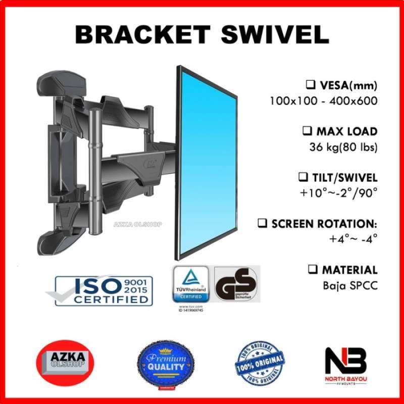 Promo North Bayou NB P5 Bracket Braket TV LED 43 50 55 65 70 Inch ...