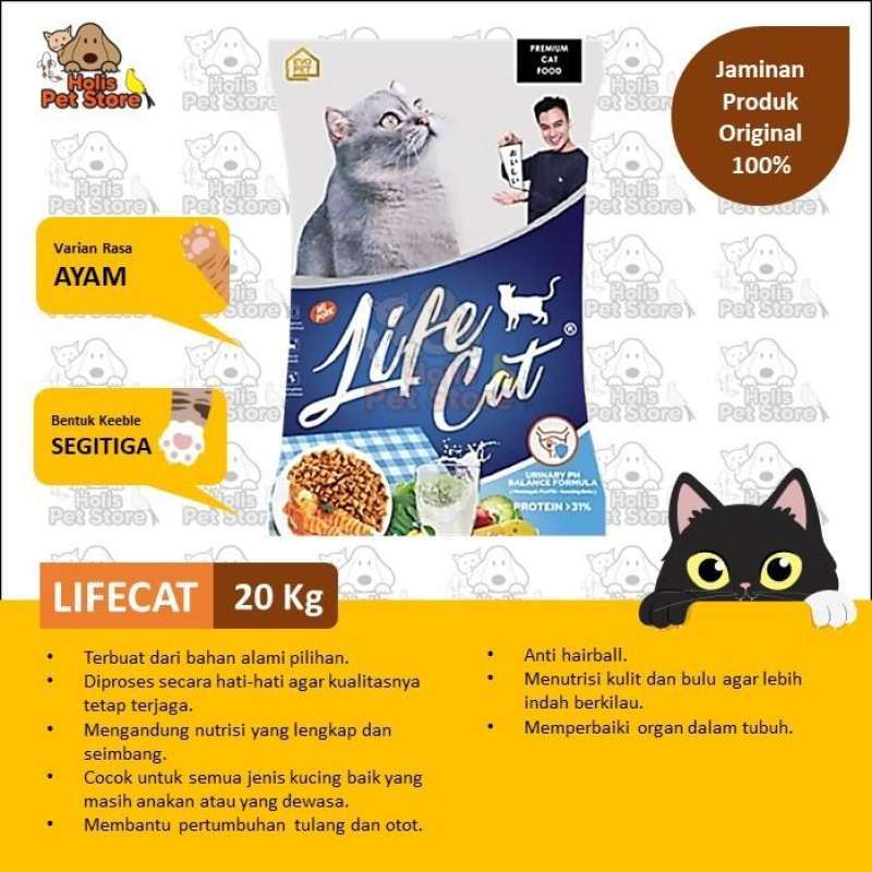 Jual LIFE CAT 20 KG - Makanan kucing Life Cat 20 kg di Seller Holis ...