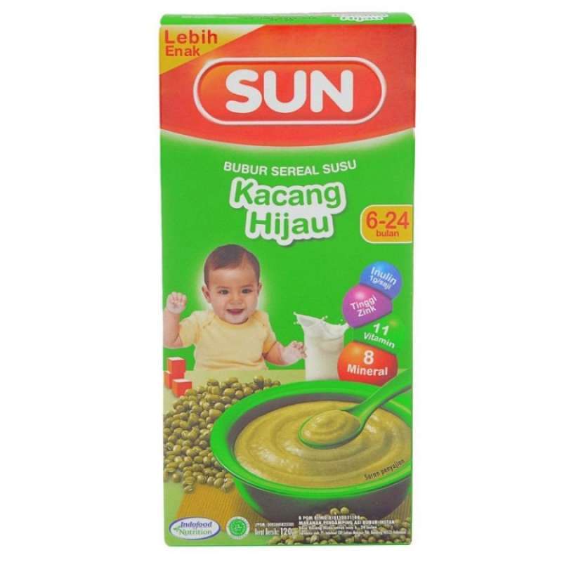 Jual Sun Bubur Sereal Susu Kacang Hijau 120 Gr Box Di Seller Indofood ...