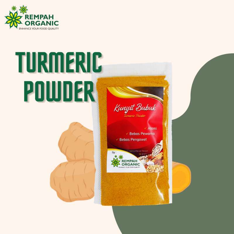 Jual Rempah Organic - Natural Turmeric Powder / Kunyit Bubuk 50 Gram di ...