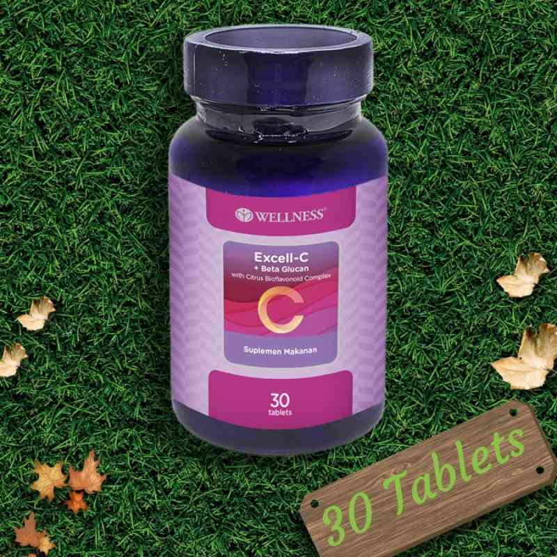 Jual Wellness Excell C + Beta Glucan / Vitamin C 300mg / 300 Mg 30 ...