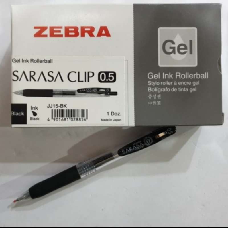 Promo Pulpen Ballpoint Pen Zebra Sarasa Clip Gel 0,5 Hitam Harga Satu ...