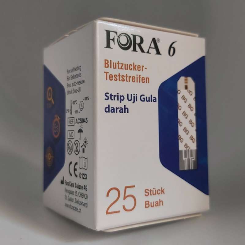 Jual Fora 6 Plus - Strip Uji Gula Darah Blood Glucose Glukosa - 25 ...