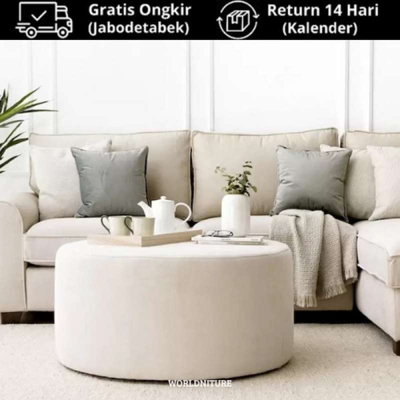 Promo Worldniture Shaca Stool 1 Seater Minimalis Modern - Sofa Santai Ruang Tamu dan Teras ...