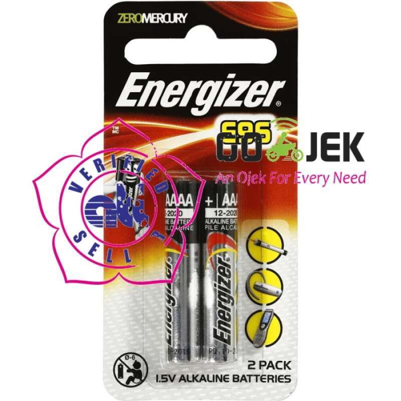 Promo Energizer E96 Lr8D425 Mn2500 Mx2500 Aaaa Baterai Battery Alkaline 1.5V Diskon 44% di ...