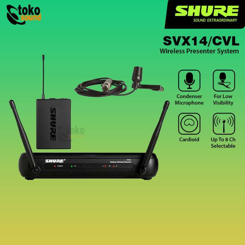 Jual Shure Svx14/cvl Svx14 Cvl - Wireless Presenter System Original Di ...