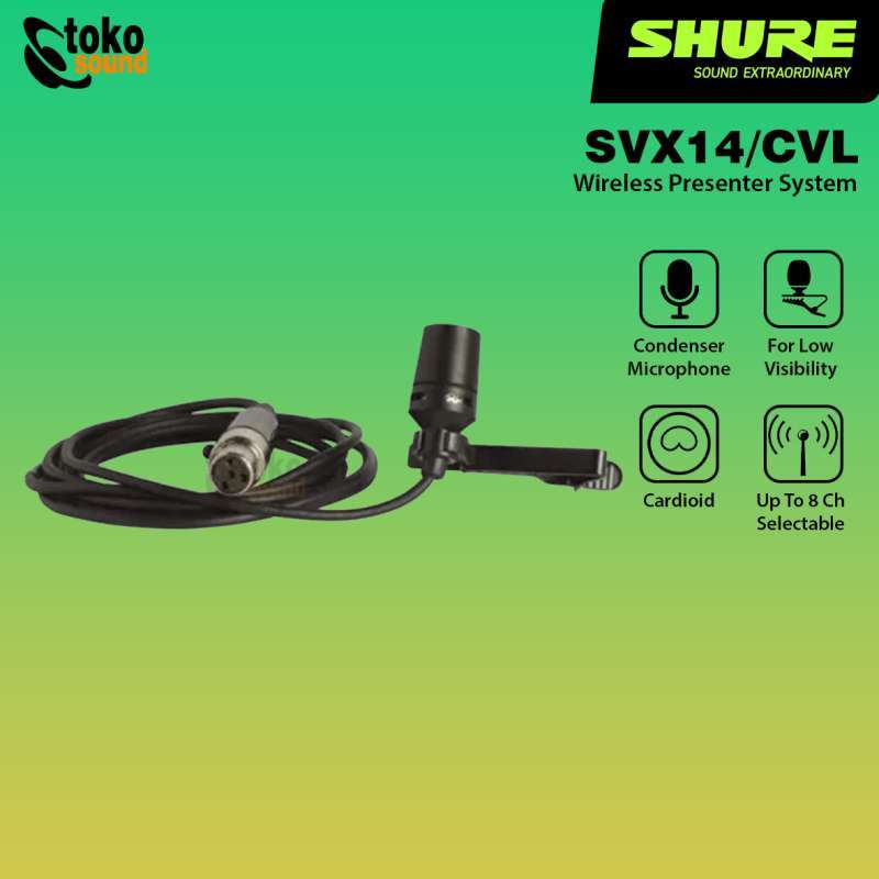 Jual Shure Svx14/cvl Svx14 Cvl - Wireless Presenter System Original Di ...