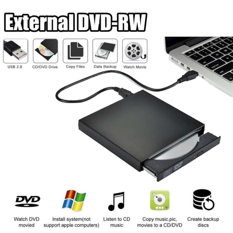Jual External DVD Drive Slim Portable Optical Drive Writer Burner ...