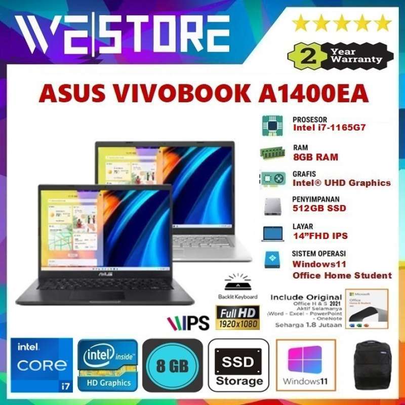 Promo ASUS VIVOBOOK 14 A1400EA - i7-1165G7 8GB 512GB SSD 14FHD IPS ...
