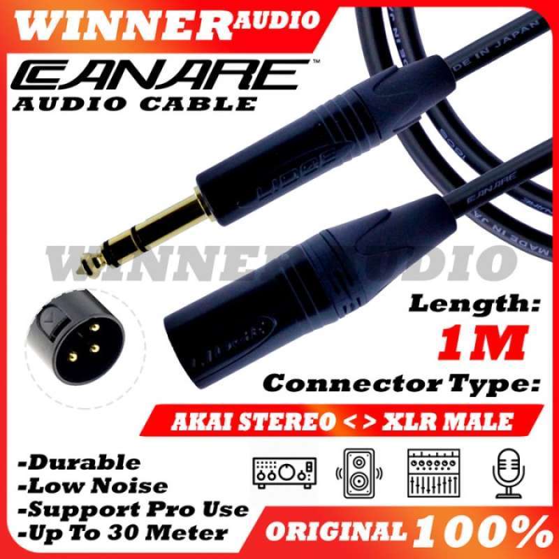 Jual Kabel Audio Canare Original Jack 6.5mm Akai Stereo To Xlr Male 1 M ...