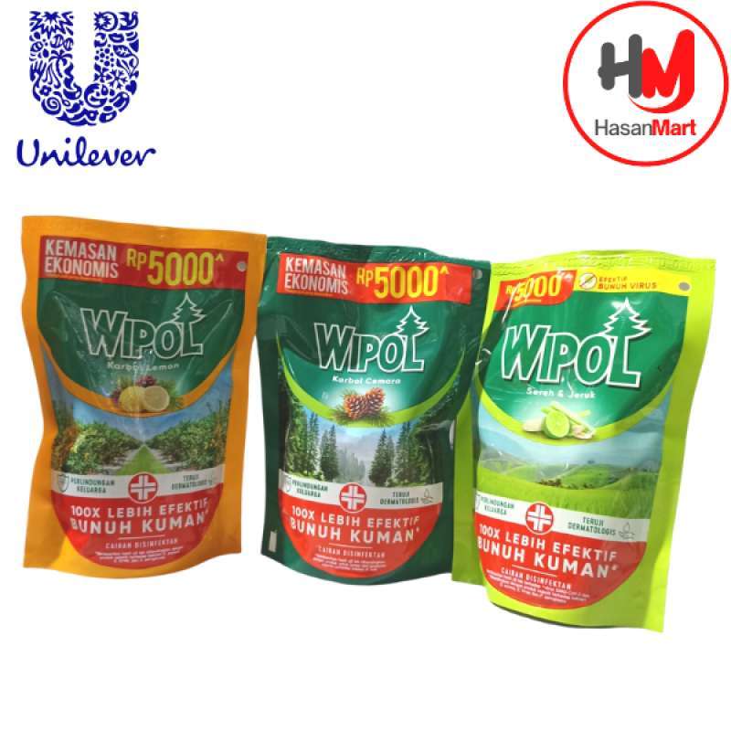 Promo Wipol Cairan Disinfektan Pembersih Lantai 5000 An Kemasan Pouch ...