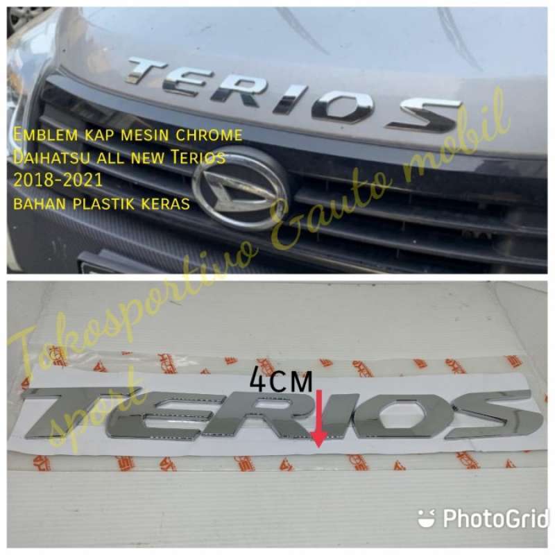 Jual Emblem Logo Huruf Lambang kap mesin Daihatsu all new Terios 2018 ...