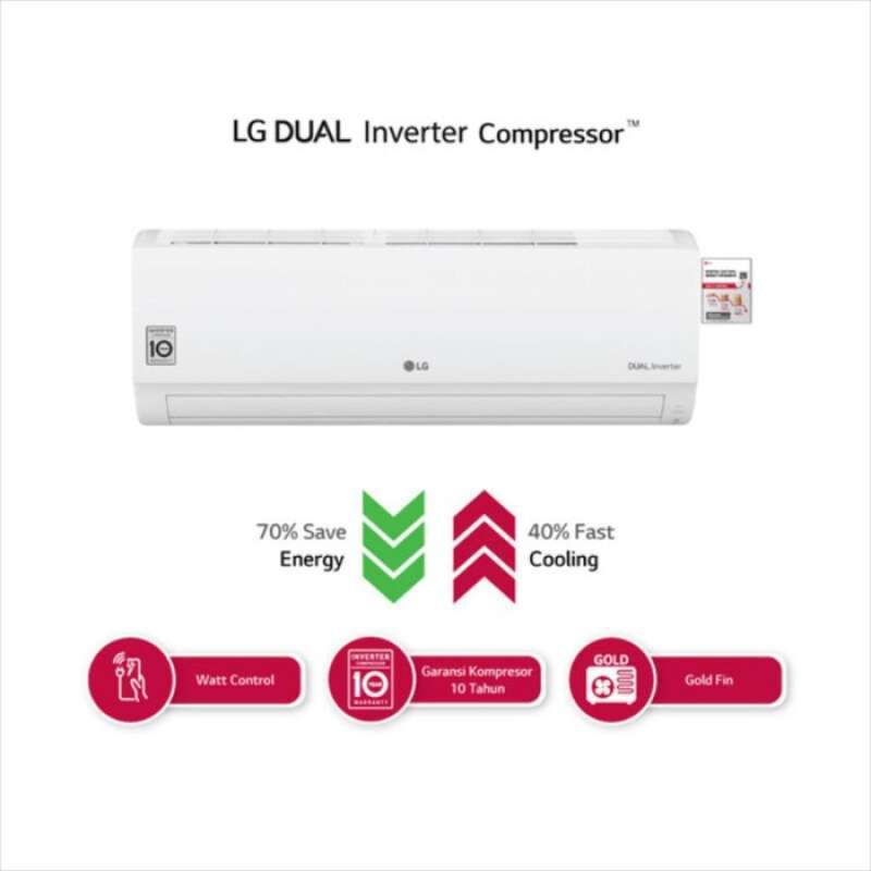 Jual Lg Ac Dual Cool Eco Inverter [1pk] - T10ev4 Di Seller Ekk Self1 ...