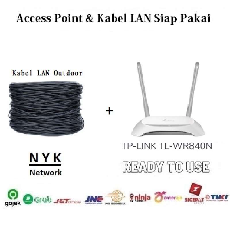 Jual Kabel LAN Outdoor 10 Meter dan Access Point TP-LINK TL-WR840N 300Mbps di Seller King ...