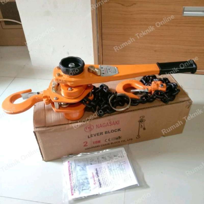 Promo LEVER BLOCK NAGASAKI JAPAN 2 TON STANDAR LIFT 1.5 METER LEVER ...